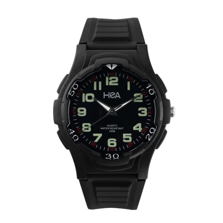 Hea Obsidian Unisex Black Rubber Watch Kha2044-1002 | Lazada PH