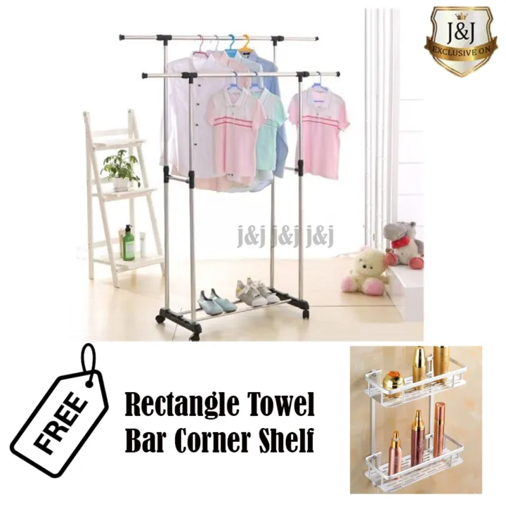 GC's Adjustable Rolling Garment Rack Heavy Duty Clothes Rack with FREE ...