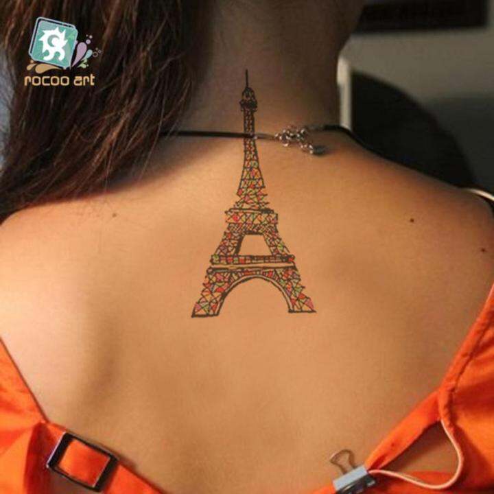 Colored Eiffel Tower - TATTOO ART Temporary Tattoo 10x15 cm RC-068 ...