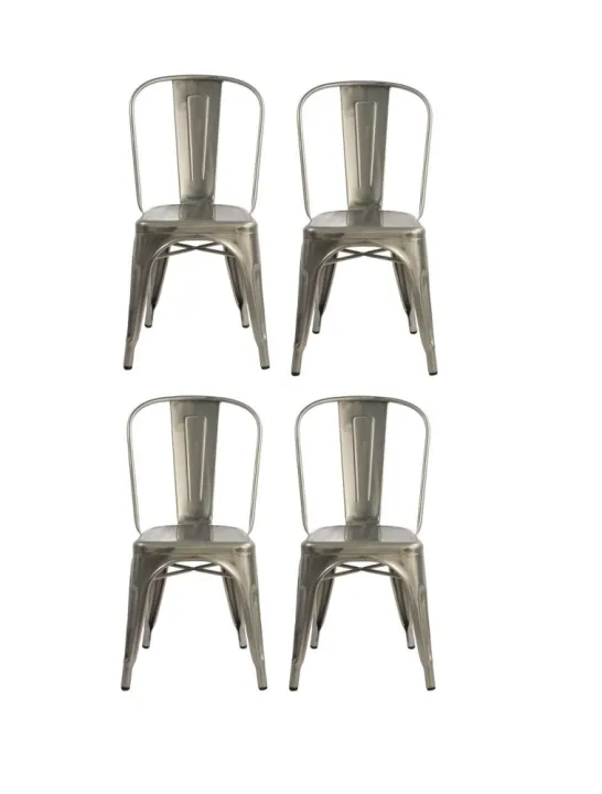Modliving Tolix Chair Set of 4 (Silver) | Lazada PH