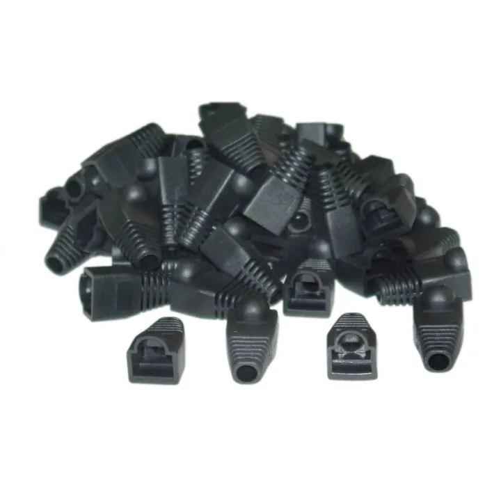 RJ45 Cat6 Cat5 Network Rubber Boots Set of 100 (Black) | Lazada PH