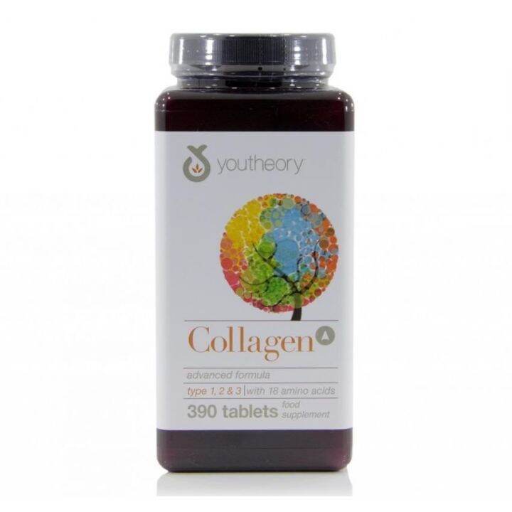 Youtheory Collagen Advanced Formula Dietary Supplement Bottle of 390 ...