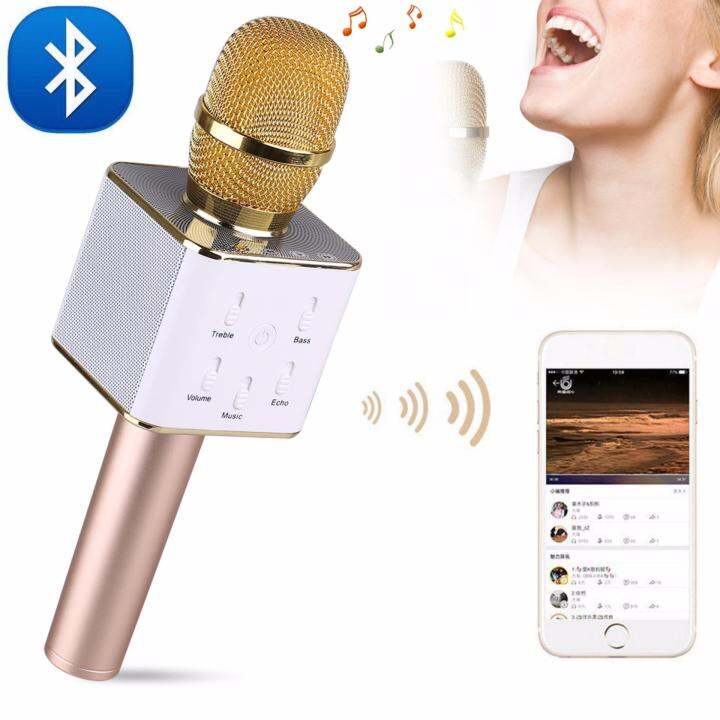 ไมโครโฟนไร้สาย TUXUN Q7 ขนาดพกพาพร้อมลำโพงในตัว Wireless Bluetooth Microphone | Lazada.co.th