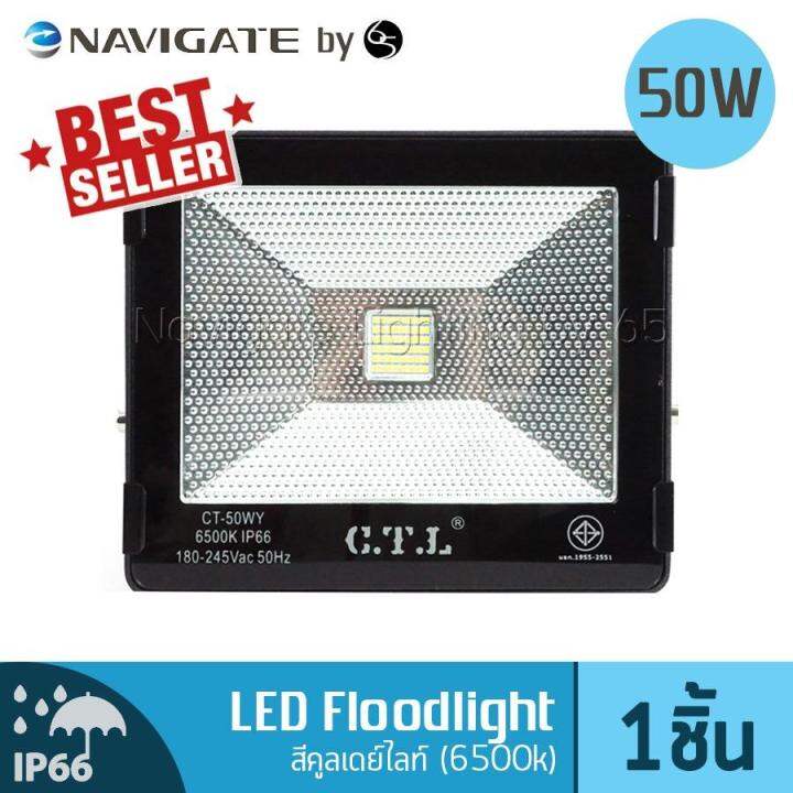 NAVIGATE Floodlight LED อเนกประสงค์ 50 วัตต์ สีคูลเดย์ไลท์ Daylight ...