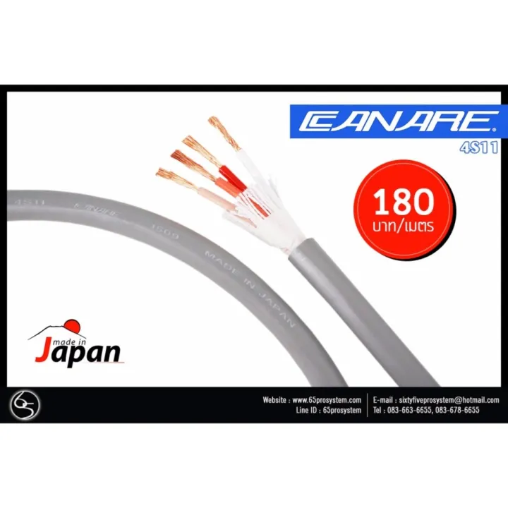 สายลำโพง Bi-Wire Canare 4S11 Star Quad 4 Core Made in Japan ความยาว 1 ...