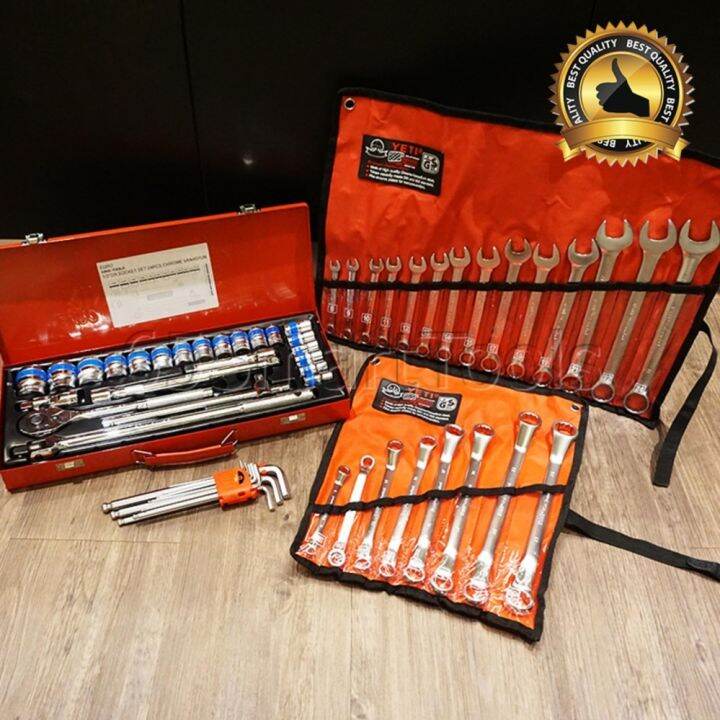 Euro King Tools & YETI & NETTO ชุดบล็อก ชุดประแจรวม 54 ชิ้น พร้อมกล่อง ...