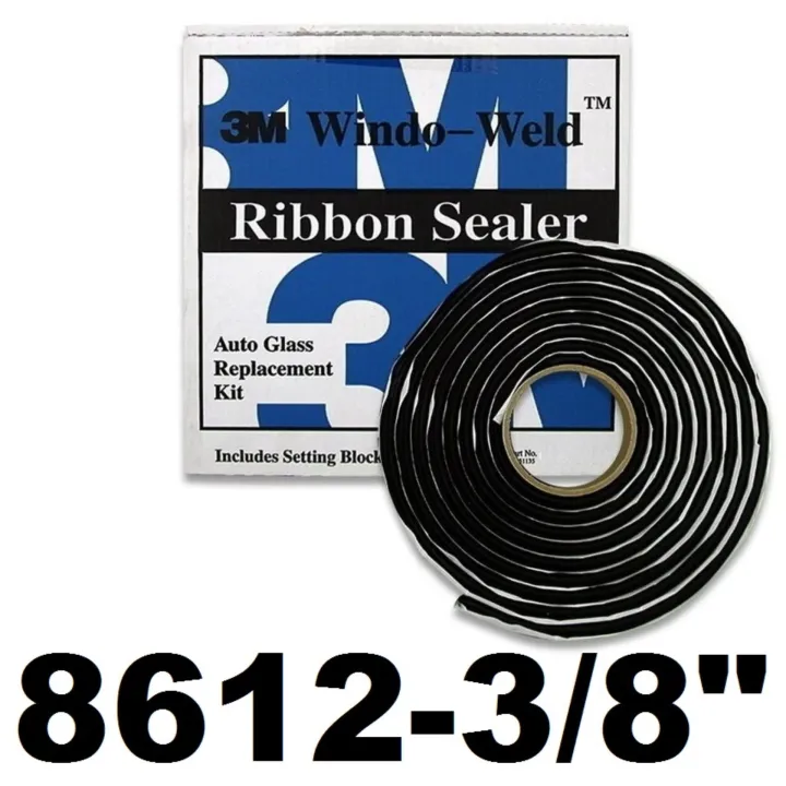 3M 08612 กาวเส้นติดกระจกรถยนต์ ขนาด 3/8 นิ้ว ยาว15 ฟุต Window-Weld ...
