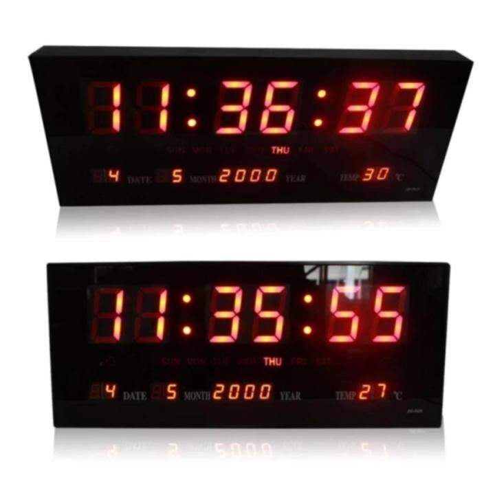 นาฬิกาดิจิตอล LED DIGITAL CLOCK แขวนผนัง รุ่น JH3615 (ตัวเลขสีแดง ...