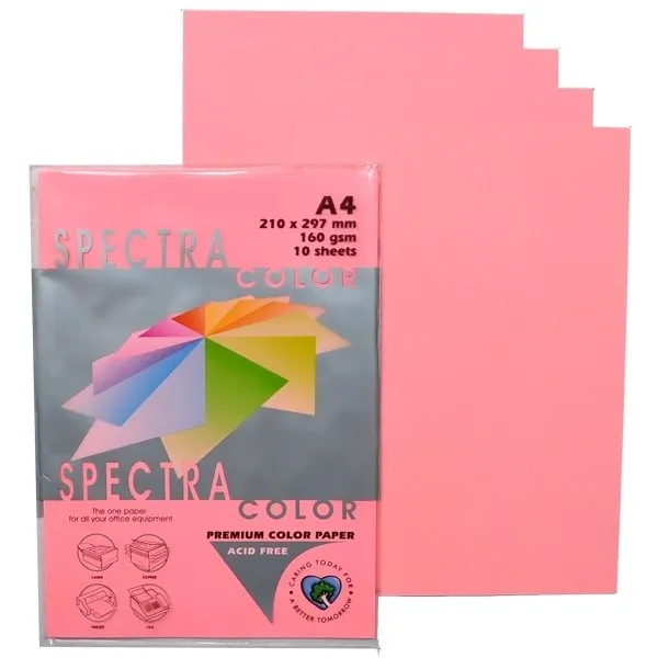 กระดาษ สี สเปคตรา Spectra Color Paper A4 160g. (10 แผ่น) 12 ชุด - Pink ...