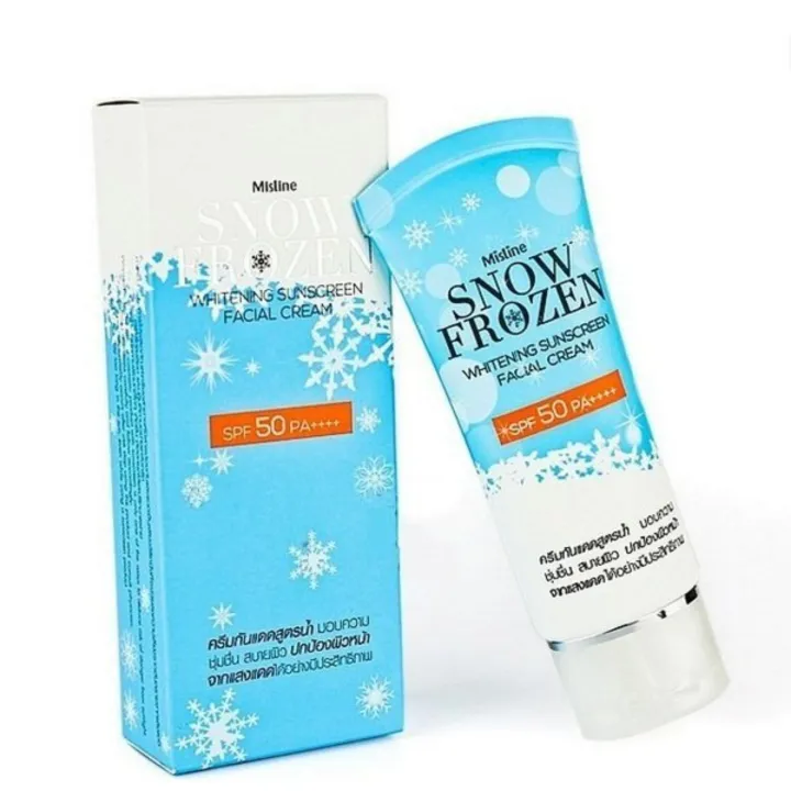มิสทีน ครีม กันแดด Mistine Snow Frozen Whitening Sunscreen Facial Cream ...