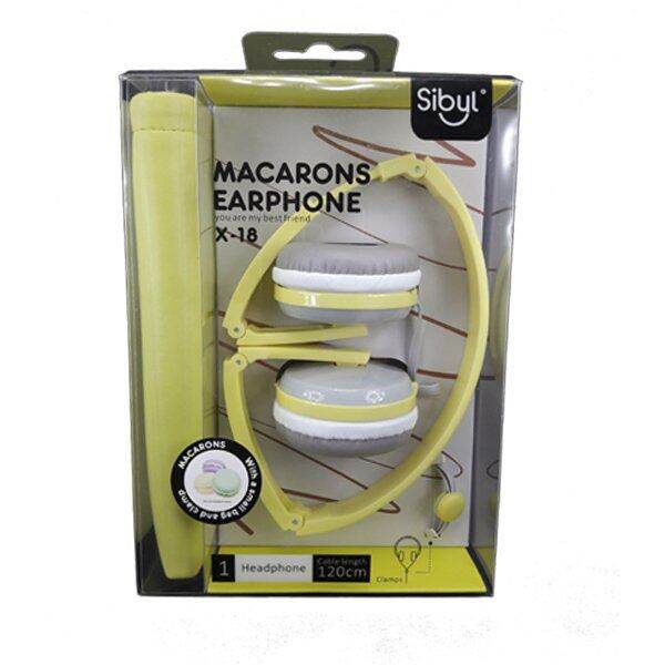 SIBYL หูฟังมาการอง MACARONS EARPHONE รุ่น X-18 (สีเหลือง) | Lazada.co.th