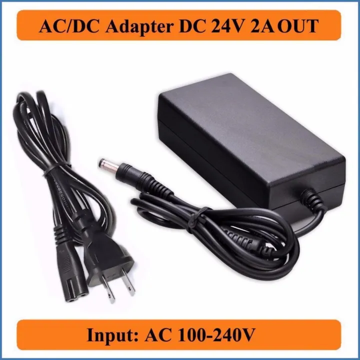 อะแดปเตอร์ (Adapter ) DC 24V 2A 48W หัวขนาด 5.5mm x 2.1mm/2.5mm จำนวน 1 ตัว | Lazada.co.th
