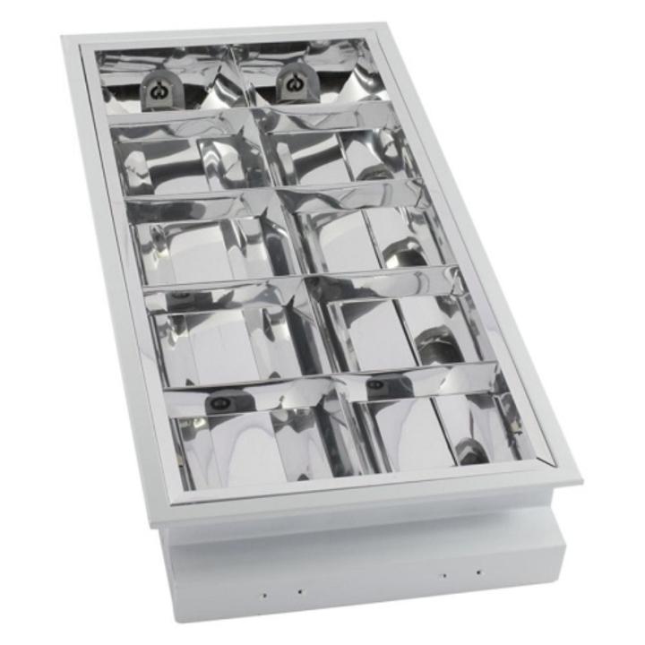 โคมตะแกรงฝังฝ้า LED 2x18 วัตต์พร้อมหลอดLED แสงขาว (30x60cm.) | Lazada.co.th