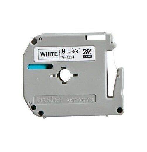เทปพิมพ์อักษร Brother M-K221 ขนาด 9มม. (อักษรดำ-พื้นขาว) | Lazada.co.th