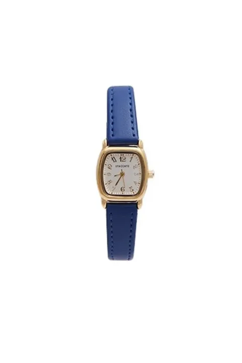 STACCATO smooth classic watch สีน้ำเงิน นาฬิกา สายหนังเเท้ รุ่น ST-270 ...