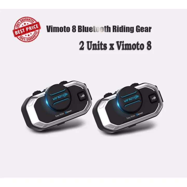 2 ชิ้น บูลทูธติดหมวกกันน็อค เสียงอังกฤษ Vimoto V8 Helmet Bluetooth Headset microphone Intercom ...