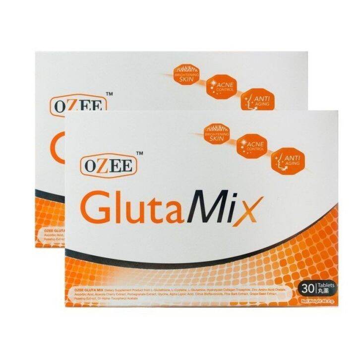Ozee Gluta Mix โอซี กลูต้า มิกซ์ 30 เม็ด (2 กล่อง) | Lazada.co.th
