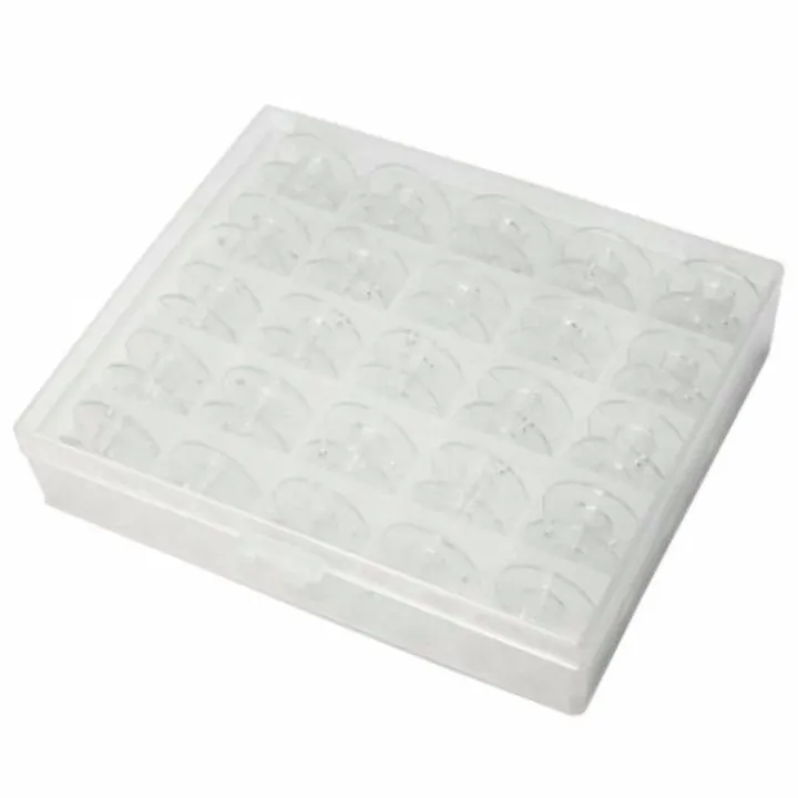 Clear Plastic 25 Single Bobbin Sewing Machine Spools With Thread ...