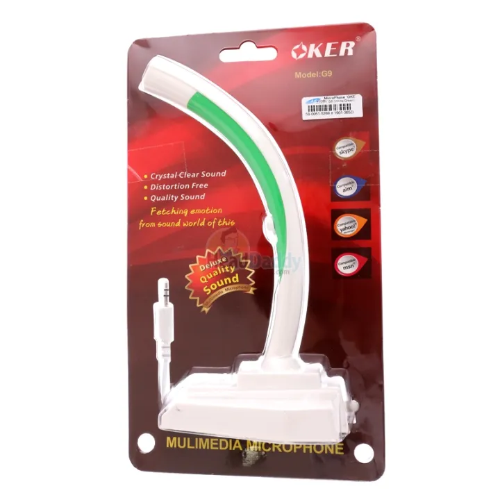 OKER Microphone G9 (White/Green) | Lazada.co.th