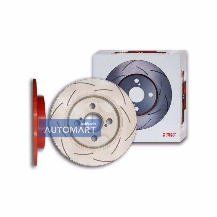 TRW จานเบรกเซาะร่องหลัง TOYOTA VIOS '07 , YARIS '05, ALL NEW VIOS '13 (S) DF4832XSS (1 ชิ้น ...