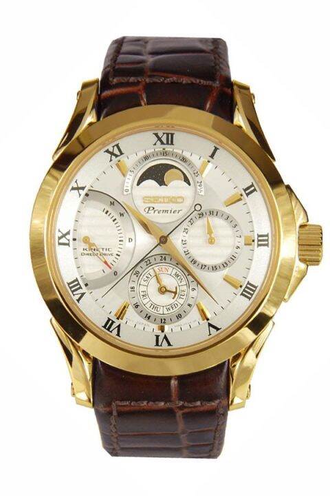 SEIKO Premier Kinetic Direct Drive Moon Phase Gents Watch SRX004P1 - สี ...