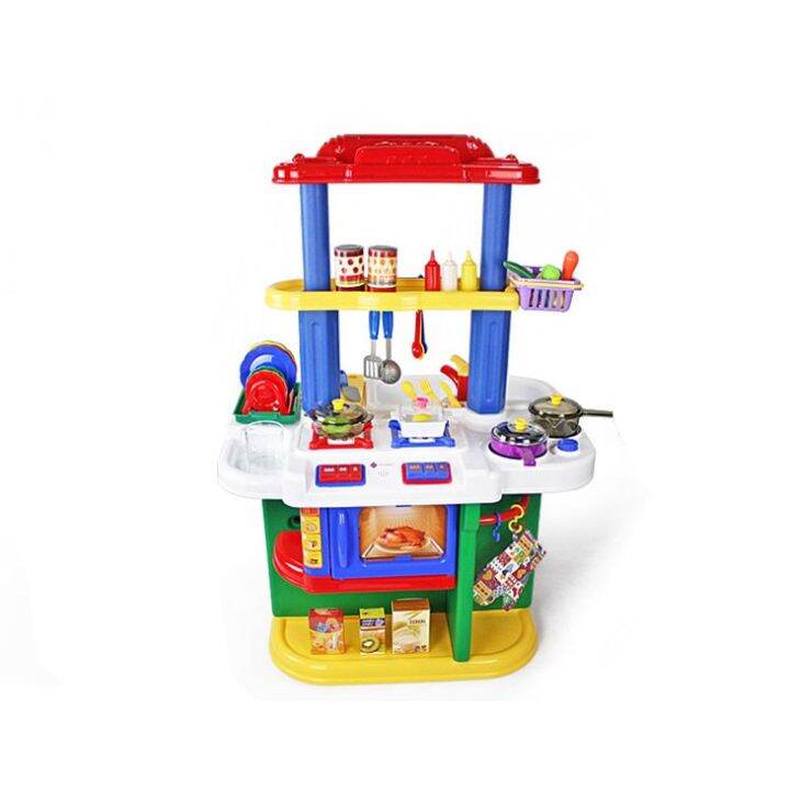 smartbabyandkid ครัวใหญ่สุดสูง95cm - สีน้ำเงิน/แดง/ขาว | Lazada.co.th