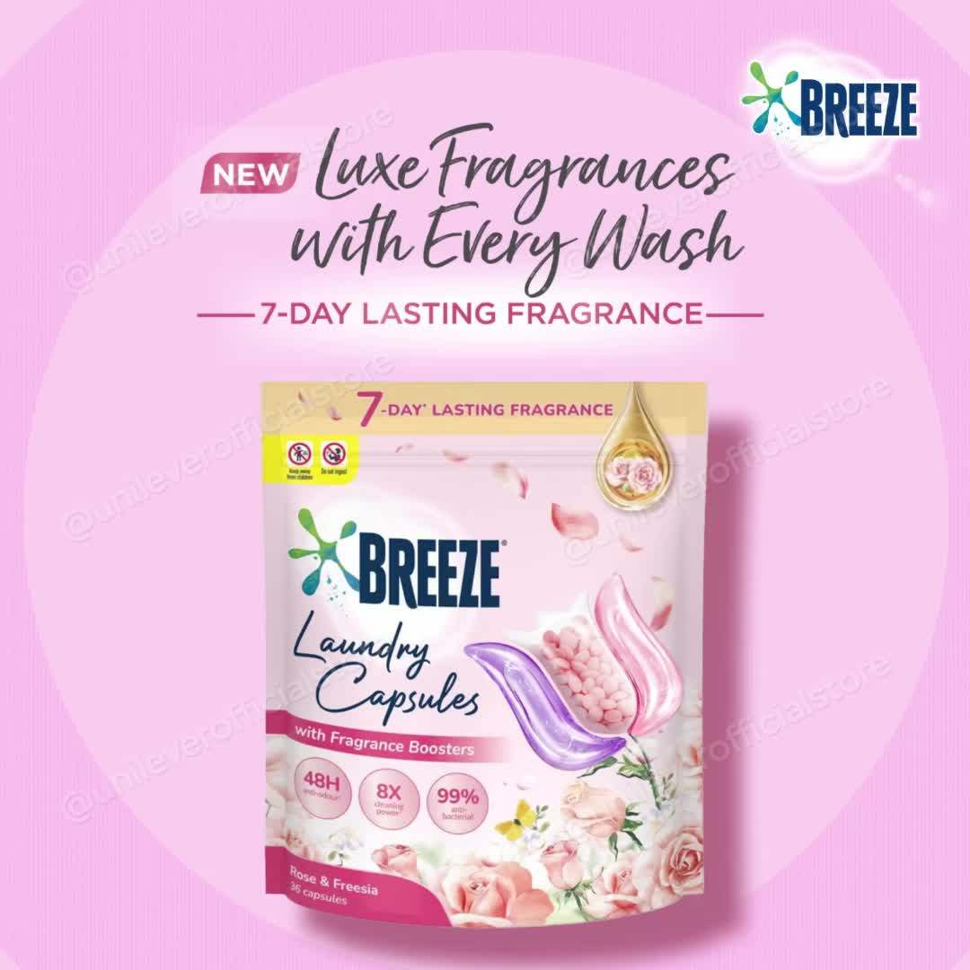 Breeze Laundry Capsules with Fragrance Booster Beads 36 pcs Citrus ...